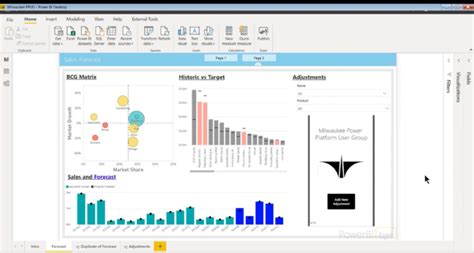 using power apps power bi and power automate together