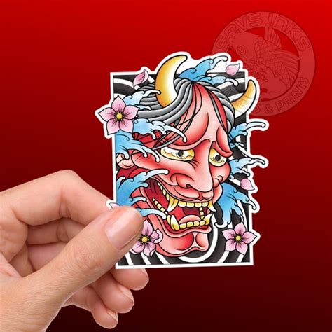 noh mask tattoo