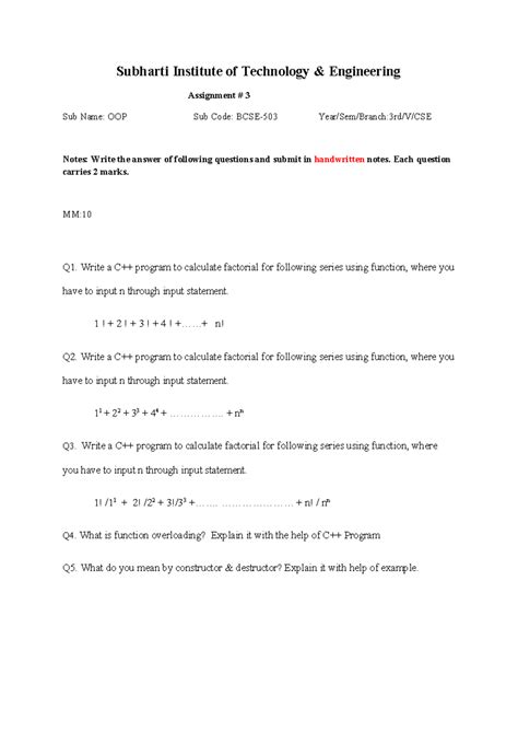 Assignmet 3 Cferfergergrgrtgt Subharti Institute Of Technology