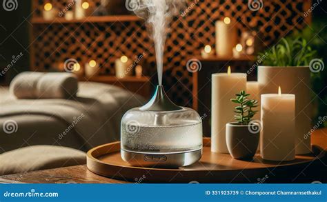 Glass Diffuser Releasing A Gentle Mist Stock Illustration