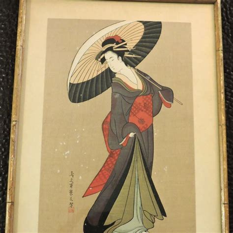 Antique Japanese Watercolor Etsy