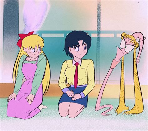 Tsukino Usagi Mizuno Ami Aino Minako And Earthworm Jim Bishoujo