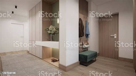 인테리어 디자인 아키텍처 컴퓨터가 코리더의 이미지를 생성했습니다 아키텍처 시각화 3d 렌더링 0명에 대한 스톡 사진 및 기타 이미지 Istock