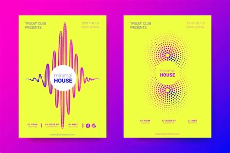 전자 음악 축제 포스터 프리미엄 벡터