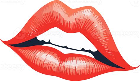 AI Generated Sexy Red Lips Isolated Illustration In Transparent Background Png 37824819 PNG