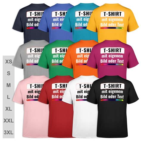 T Shirt Selbst Gestalten 100 Baumwolle Vollfarbig Einseitig