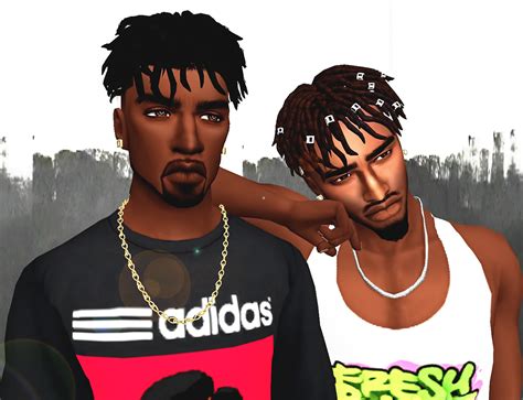 Ebonix Guttasims Dameon Dreads W Clips And Bls Goatee V 2 Sims Hair
