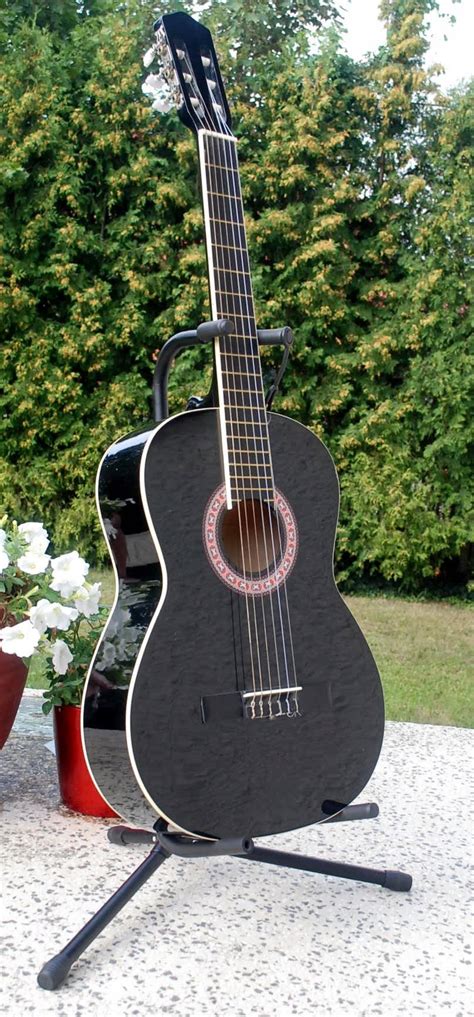 Miguel Almeria Czarna Gitara Gitara Klasyczna 3 4 7668434857