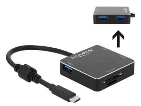 Delock Products 64042 Delock 3 Port Usb 31 Gen 1 Hub With Usb Type C