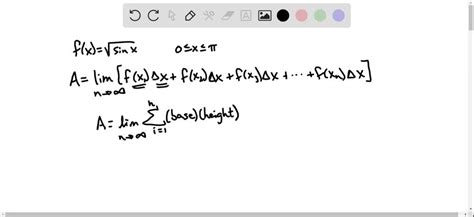 use definition 2 to find an expression for the area under the graph of