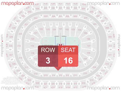 Montreal Bell Centre Detailed Interactive Seating Map With Seat And Row