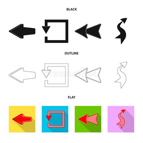 Isolated Object Of Element And Arrow Icon Set Of Element And Direction Stock Symbol For Web