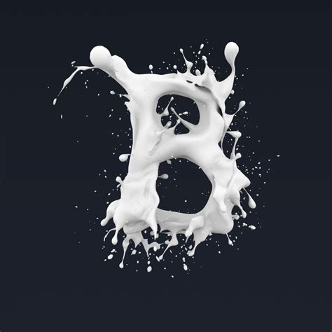 편지 B 스플래쉬 3d 모델 17 Blend Obj Fbx Free3d