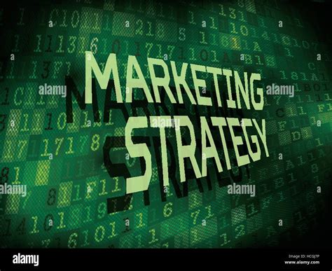 Marketing Strategy Words Isolated On Internet Digital Background Stock
