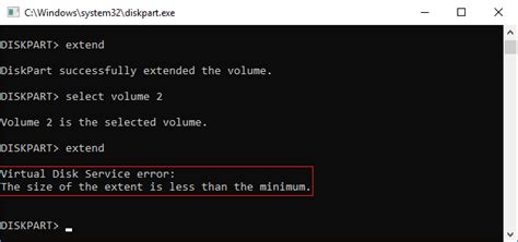 extend c drive with windows 10 diskpart extend volume command