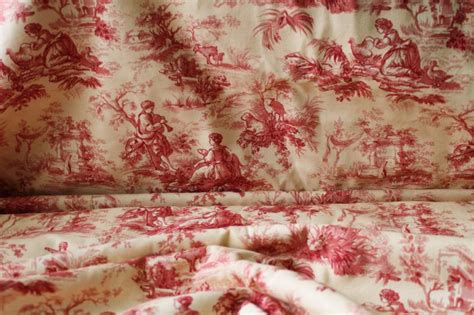 French Country Style Toile Print Fabric Waverly Inspirations Cotton