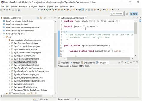 Java Byte Intvalue Example Output Java Tutorial Hq