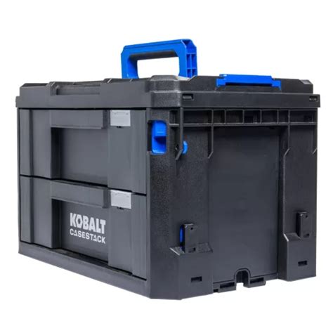 Kobalt Casestack 14 16 In Friction 2 Drawer Black Plastic Lockable Tool