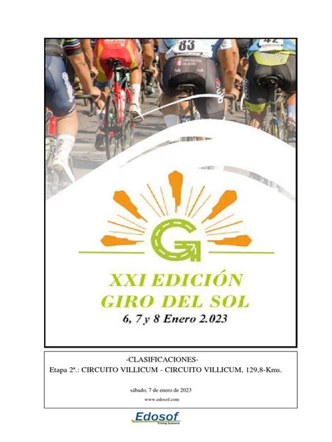 Zciclismo E2 Giro Del Sol 2023 Pdf Nuestra Señora De Fátima
