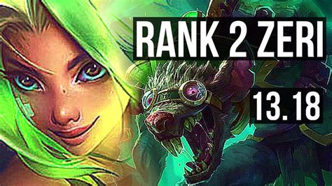 Zeri And Rakan Vs Twitch And Thresh Adc Rank 3 Rank 2 Zeri 7112