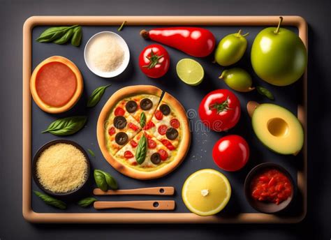 Ai Generative Authentic Buffalo Mozzarella Pizza With Robust Tomato