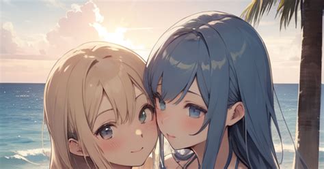女の子 浜辺の少女たち Mochimochiのイラスト Pixiv
