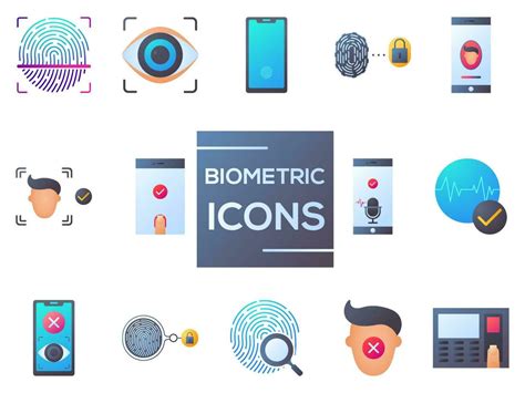 Vector Illustration Of Biometric Icons 24481325 Vector Art At Vecteezy