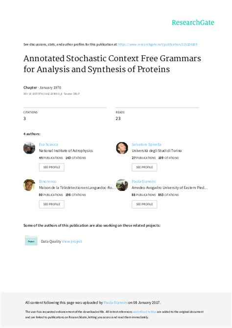 Pdf Annotated Stochastic Context Free Grammars For Analysis And