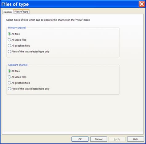 Files Of Type Configuration Dialog Breeze Multiple Stream Media