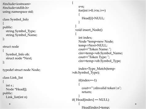 Compiler And Symbol Table Pptx Programming Languages Computing