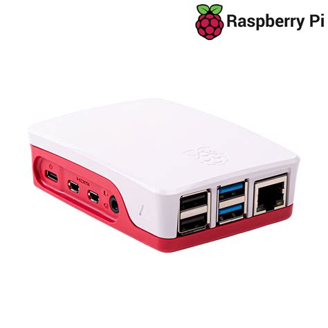 Raspberry Pi 4 Gehäuse In Weiß Rot