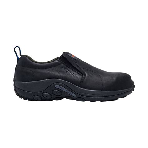 Merrell Mens Jungle Moc Leather Composite Toe Work Shoe Black