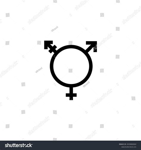 Transgender Vector Icon Combining Gender Symbols Stock Vector Royalty