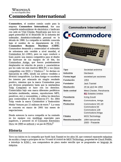 commodore international pdf