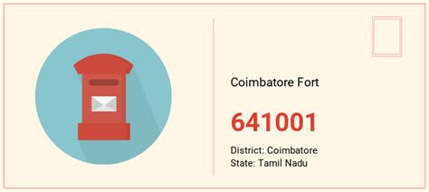 Coimbatore Fort Pin Code District Coimbatore Tamil Nadu