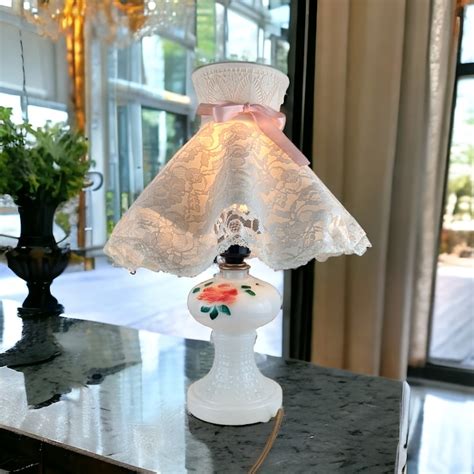 Milk Glass Lamp Etsy