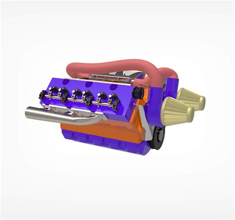 V6 Engine 3d By Cadd Edutec