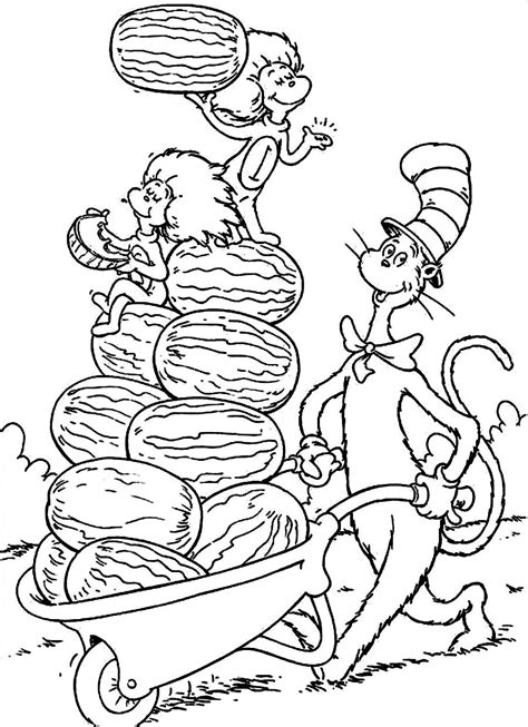 The Cat In The Hat Coloring Pages Coloring Pages Seuss Dr Hat Cat Fun Color Sheets Sheet