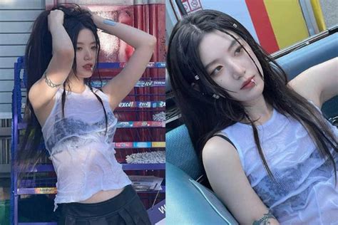 열애설 부인하더니 흰옷 물에 젖어 속옷 노출한 걸그룹 멤버