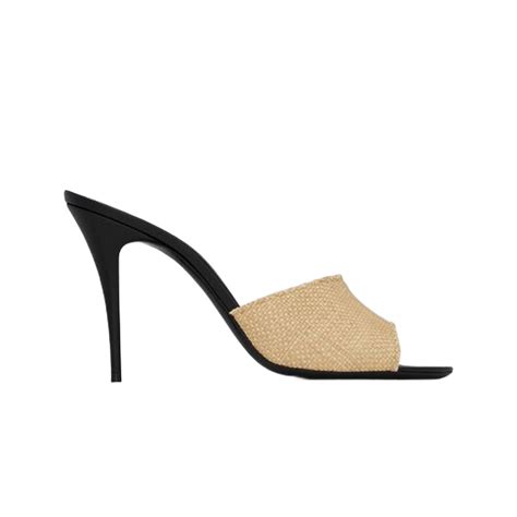 W 생로랑 라 16 뮬 라피아 내츄럴 Saint Laurent Kream