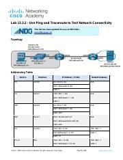 13 3 2 Lab Use Ping And Traceroute To Test Network Connectivity STU Pdf Lab 13 3 2 Use Ping