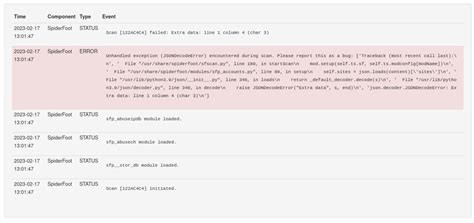 Error Failed Unhandled Exception Jsondecodeerror Encountered During