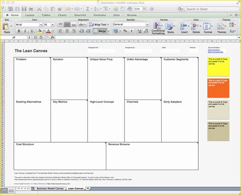 Business Canvas Word Template Creative Design Templates
