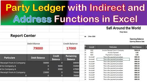 Party Ledger Using Indirect Function Dynamic Ledger Party Ledger