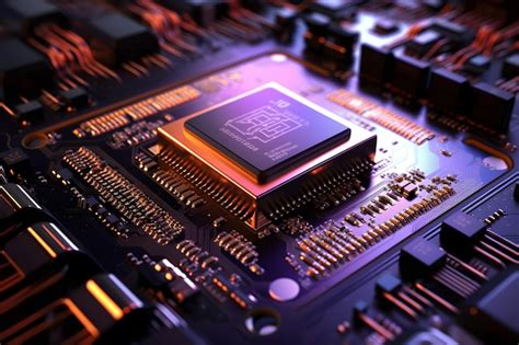 Premium Ai Image Computer Cell Phone Micro Chips Motherboard Data Ram Circuitry Processor