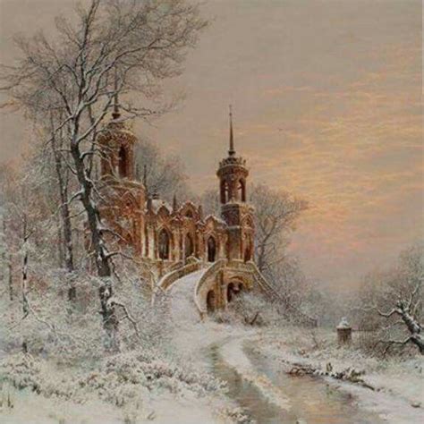 Fredrik Marinus Kruseman Winter Landscape With Skaters Near A Castle