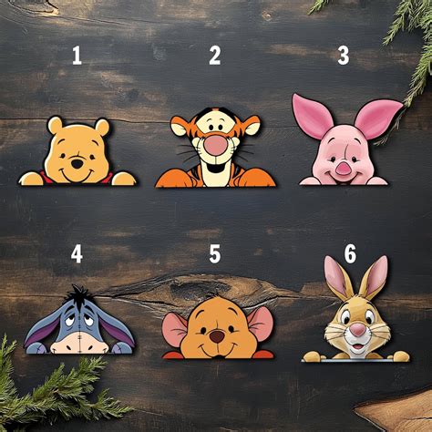 Winnie The Pooh Peekaboo Peeker Peeking Car Window Decal Bumper