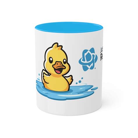 React Programmer Mug Cute Duck Coding Humor Coffee Cup Developer Work