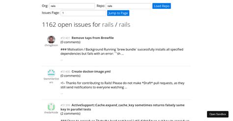 Rsk Github Issues Example Codesandbox