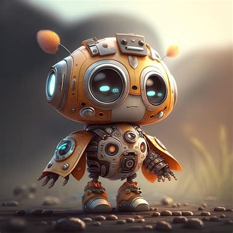 Premium Photo Generative Ai Cute White Smiling Robotic Teen Mini Unit